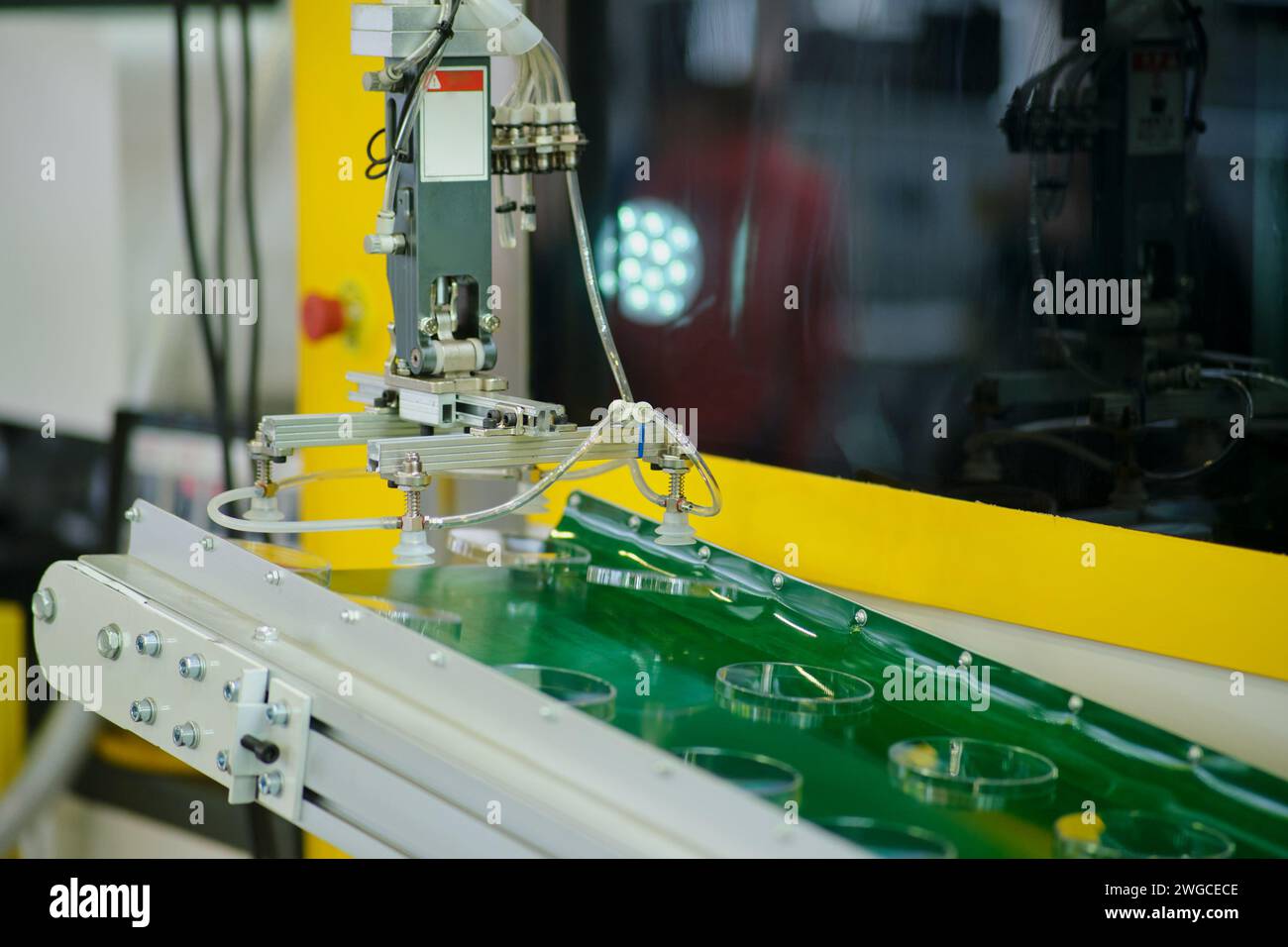 The process of manufacturing plastic products in automated production ...