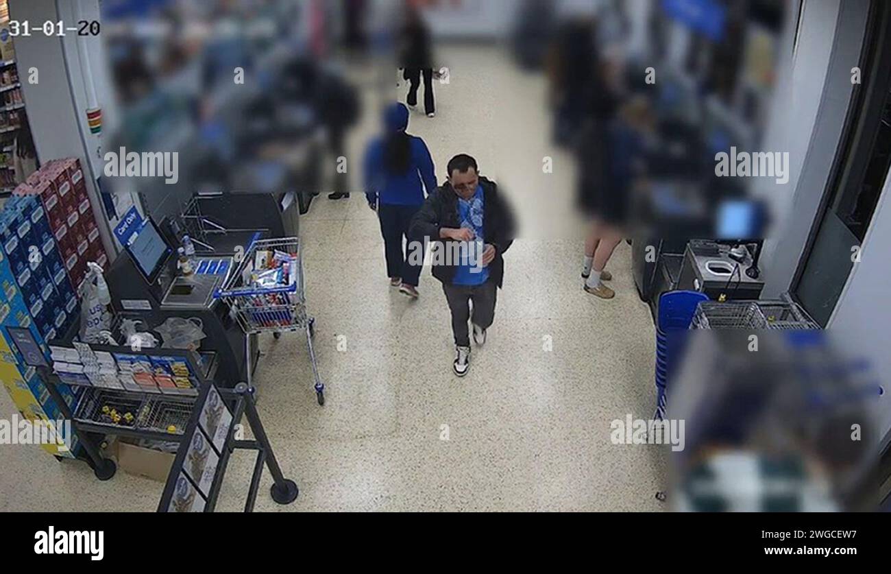 Handout CCTV image dated 31/01/24 issued by the Metropolitan Police of ...