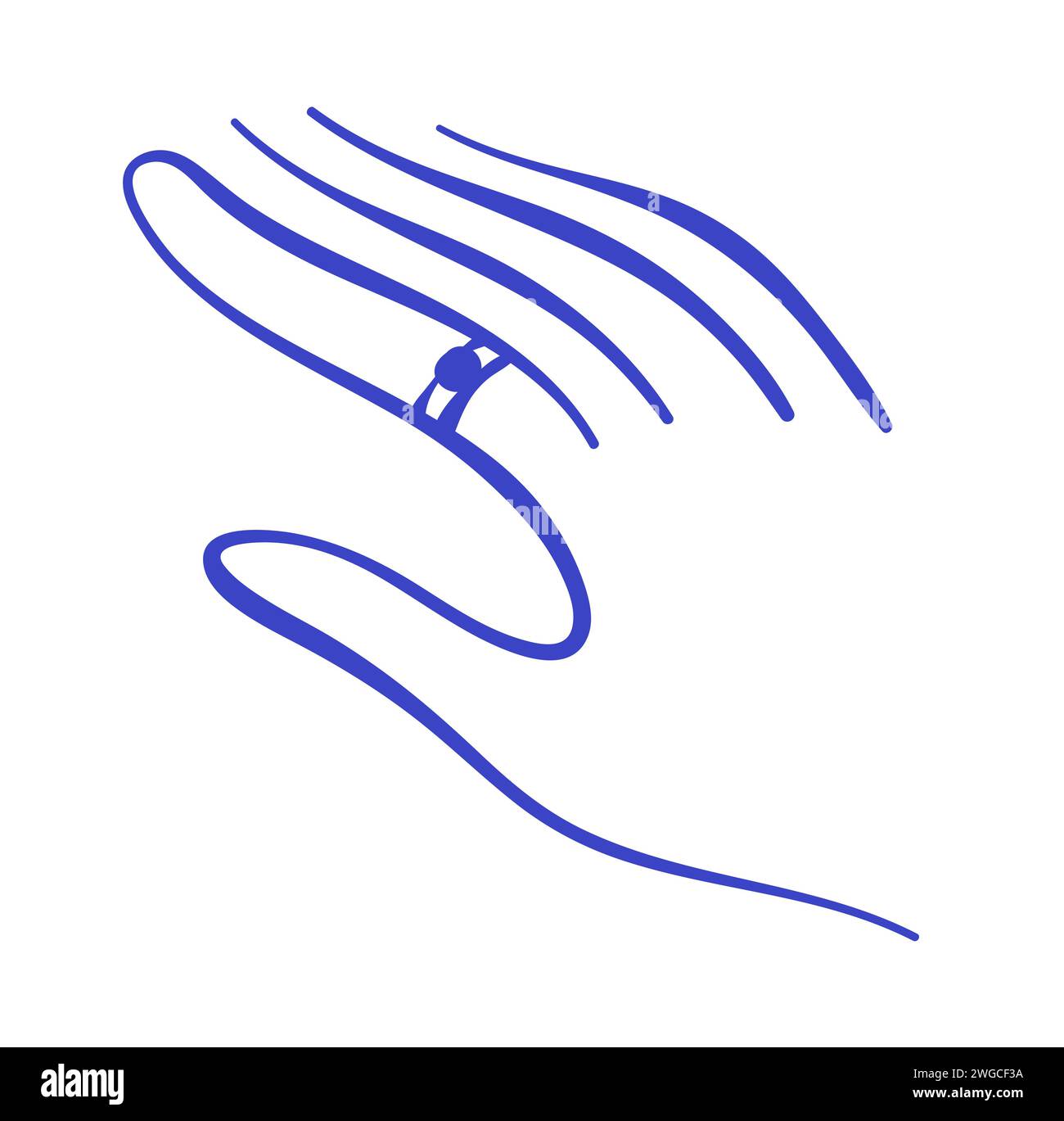 Continuous one line drawing abstract hand Stock Vector Image & Art - Alamy