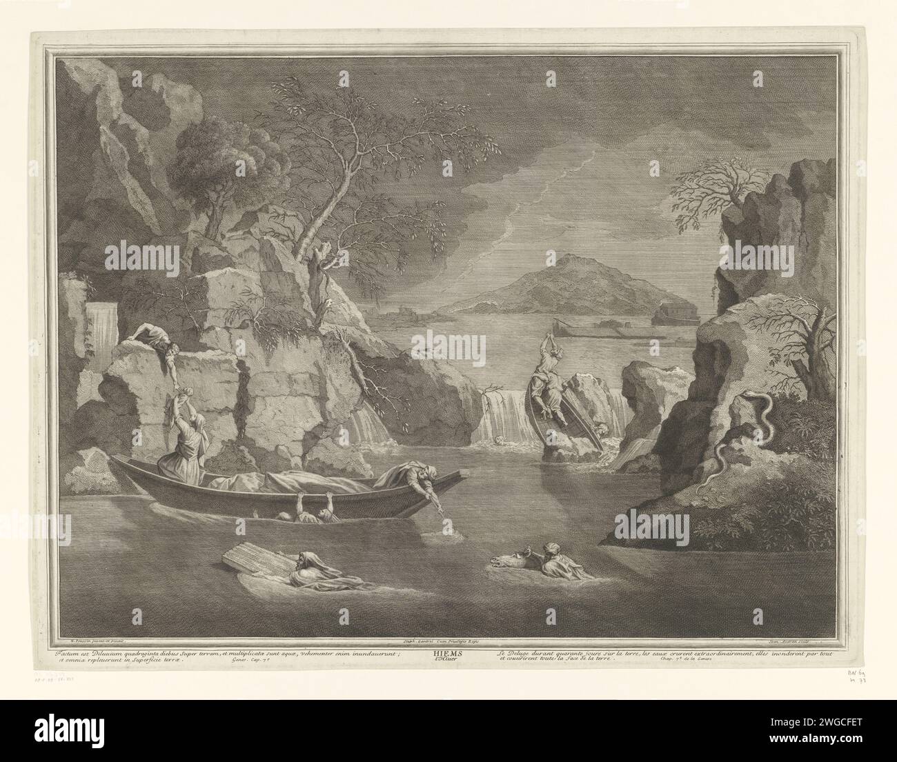 Allegorical Presentation of Winter, Jean Audran, After Nicolas Poussin ...