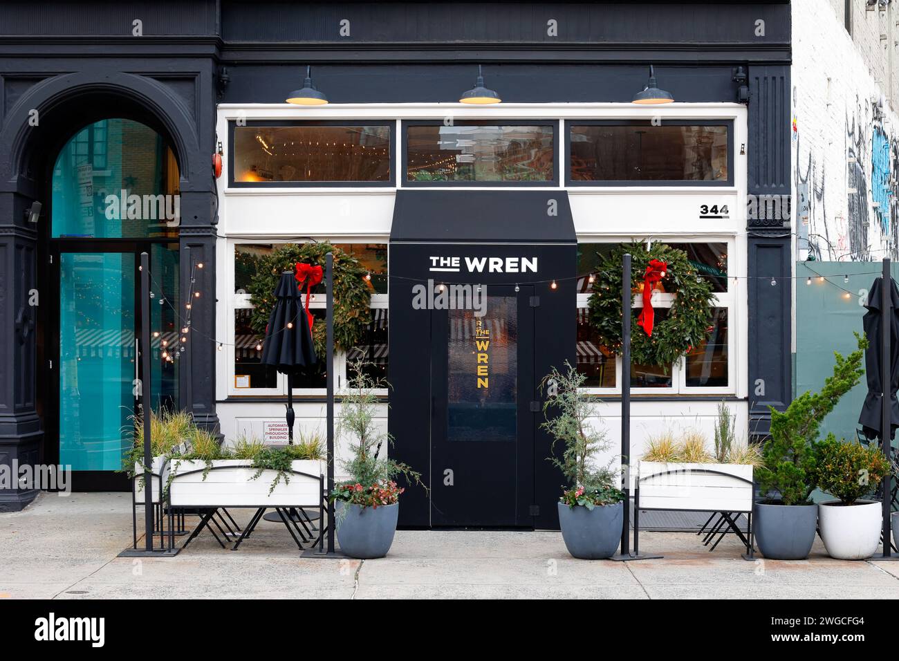 The Wren, 344 Bowery, New York, NYC storefront of a bar in Manhattan's ...