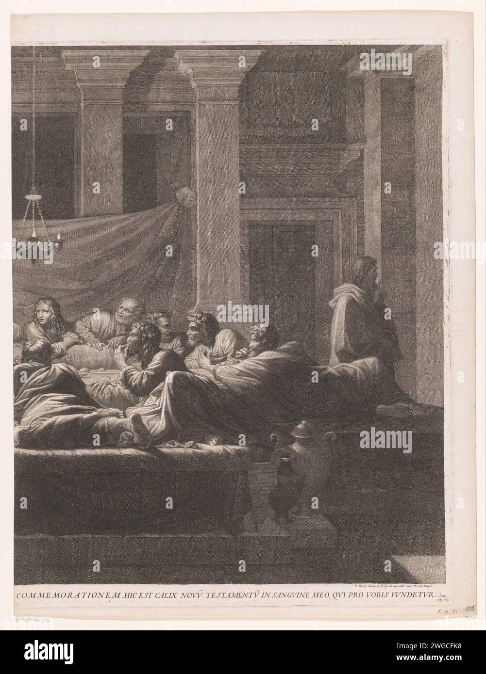 Last Supper (Judge part), Jean Pesne, After Nicolas Poussin, 1633 ...