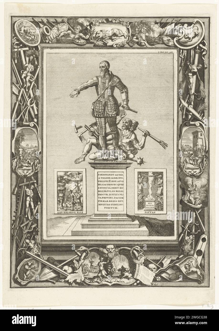 Statue of the Duke of Alva, 1571, 1723 - 1725 print The statue of the ...