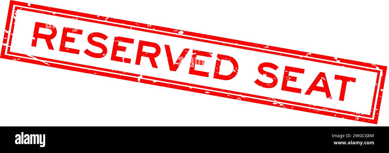 Grunge red reserved word square hi-res stock photography and images - Alamy