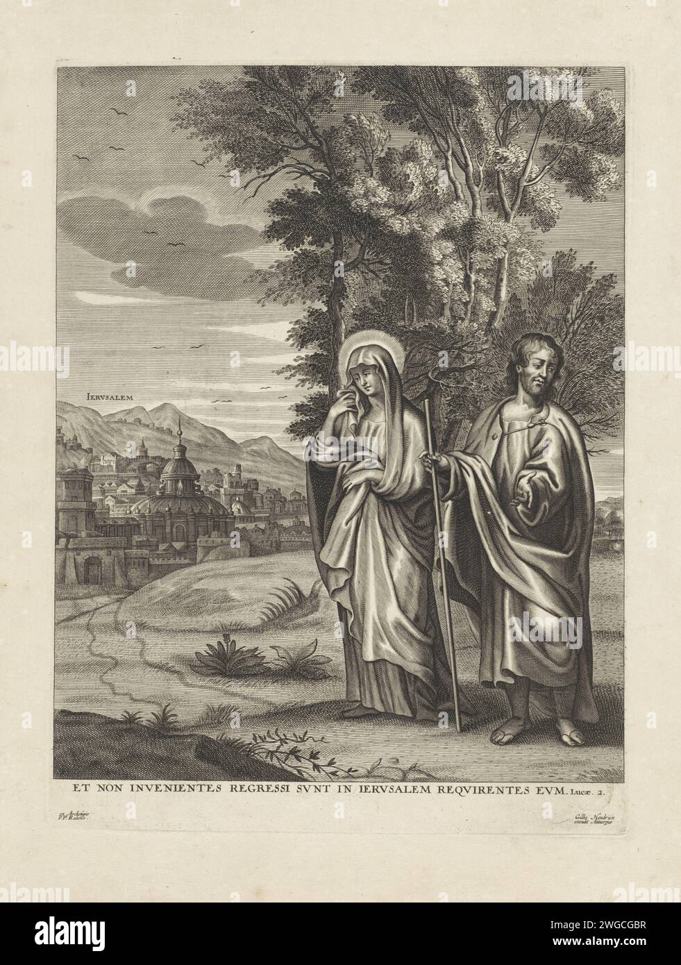 Maria and Joseph return to Jerusalem, Anonymous, After Peter Paul ...