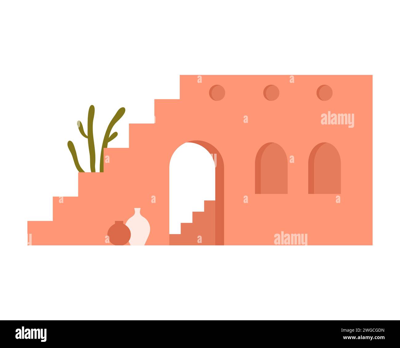 Traditional moroccan architecture. Arabian building, desert village ...