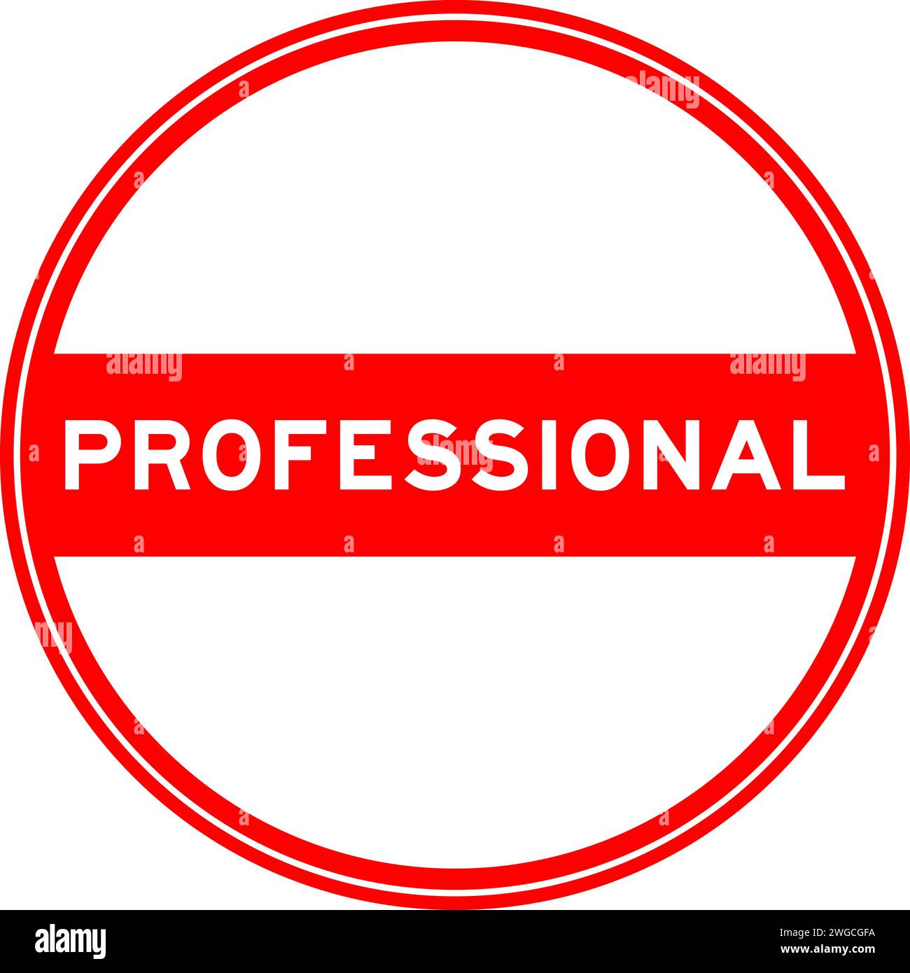 Black color round seal sticker in word professional on white background ...