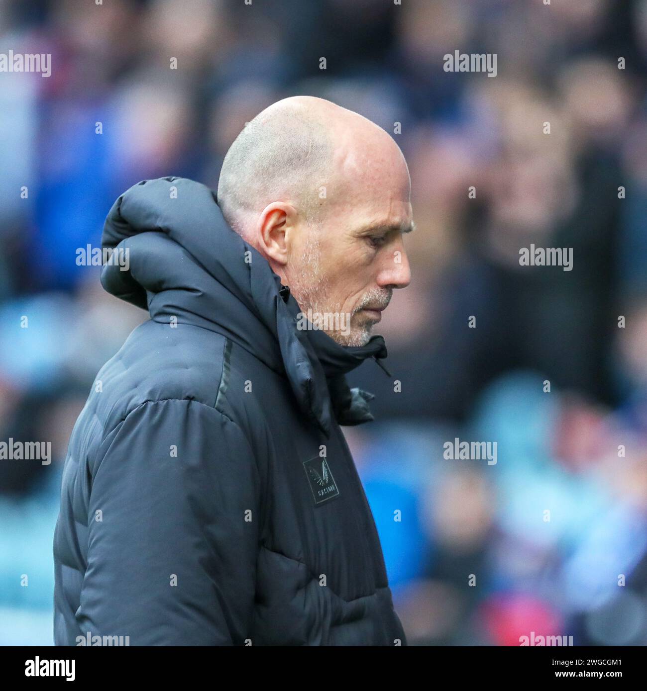 PHILIPPE CLEMENT, manager coach for Rangers FC. Image taken at Ibrox ...