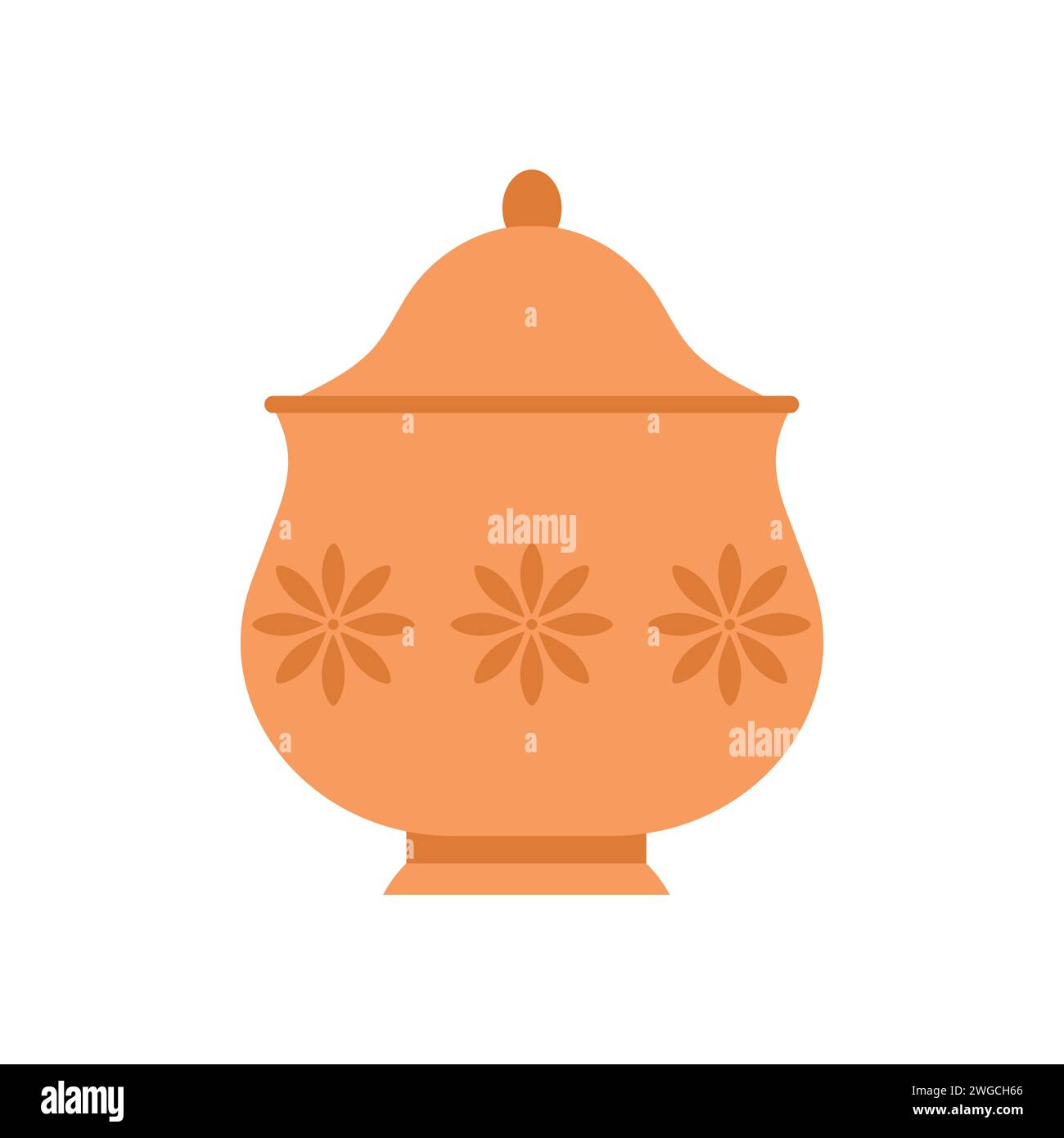 Ceramic raw pottery vase. Traditional clay pot, arabian decorative ...