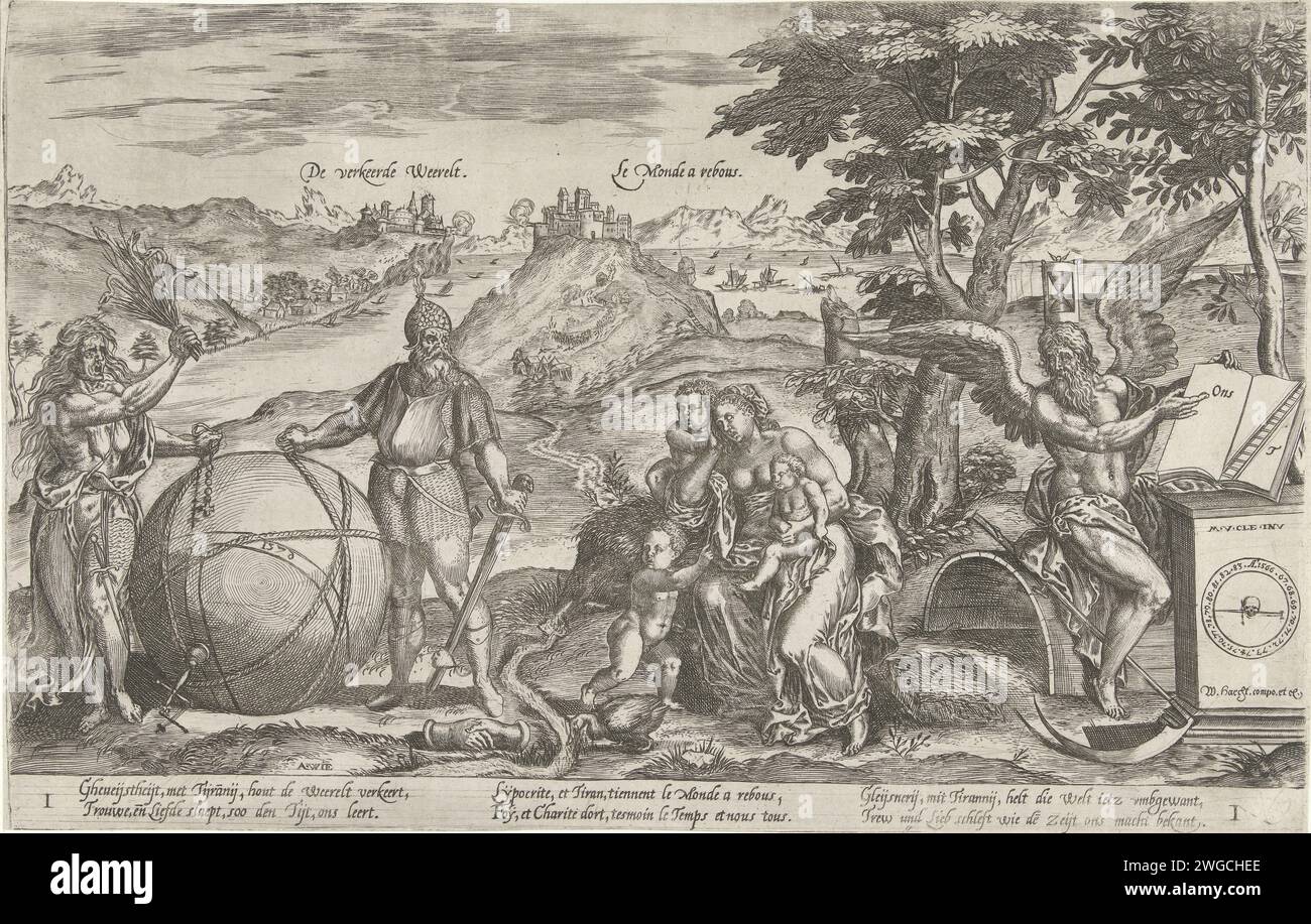 The wrong world, 1579, Antonie Wierix (II), After Marten van Cleve (I ...