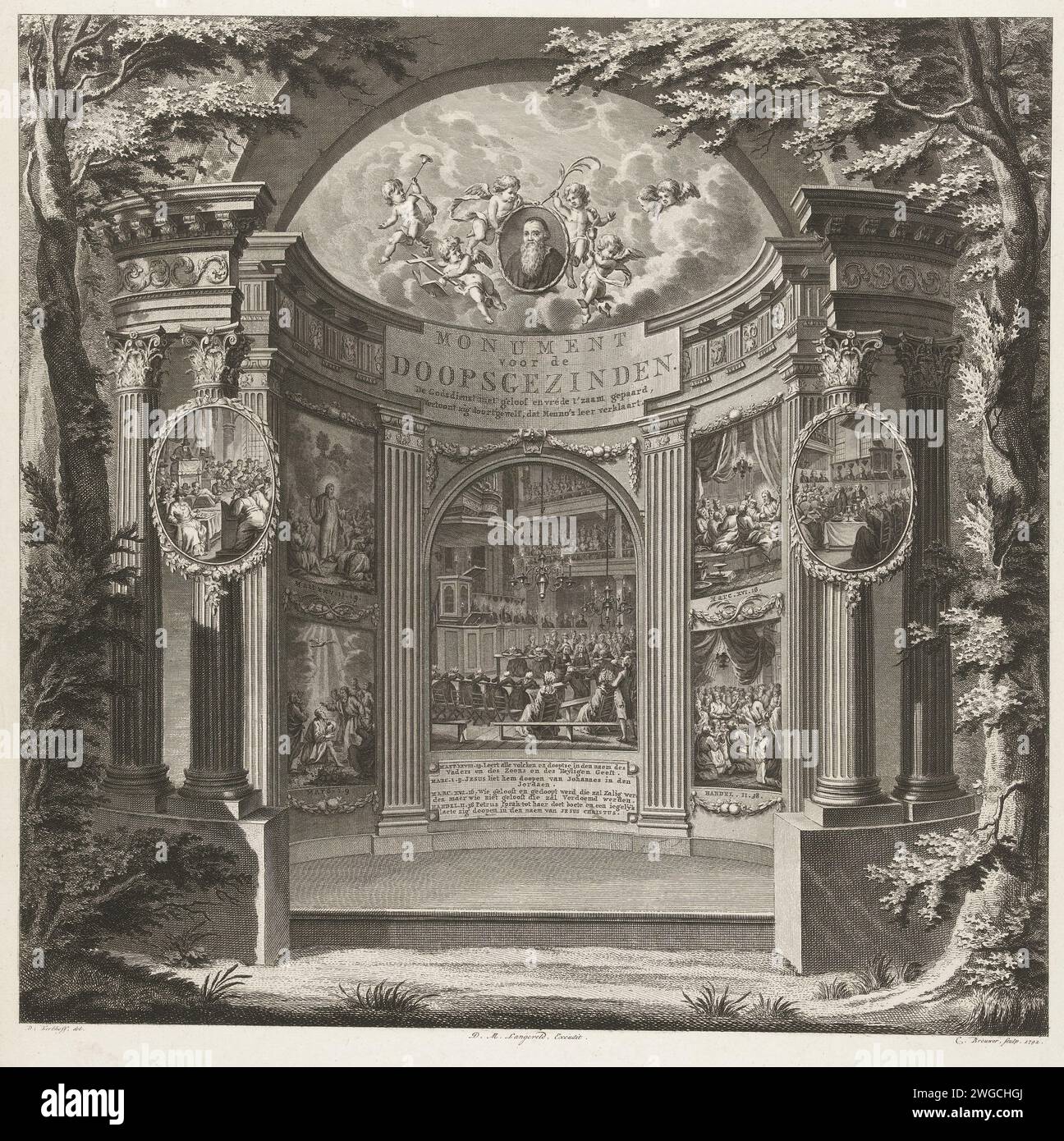 Monument for the Baptists, Cornelis Brouwer, After Daniël Kerkhoff ...