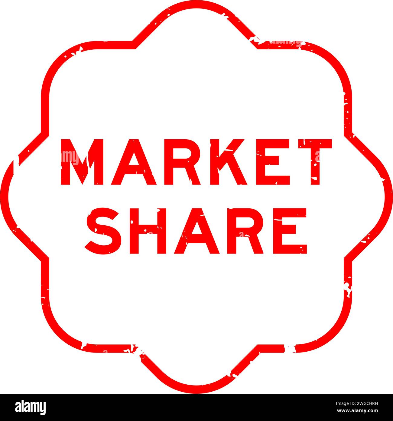 Grunge red market share word rubber seal stamp on wthie background Stock Vector Image & Art - Alamy
