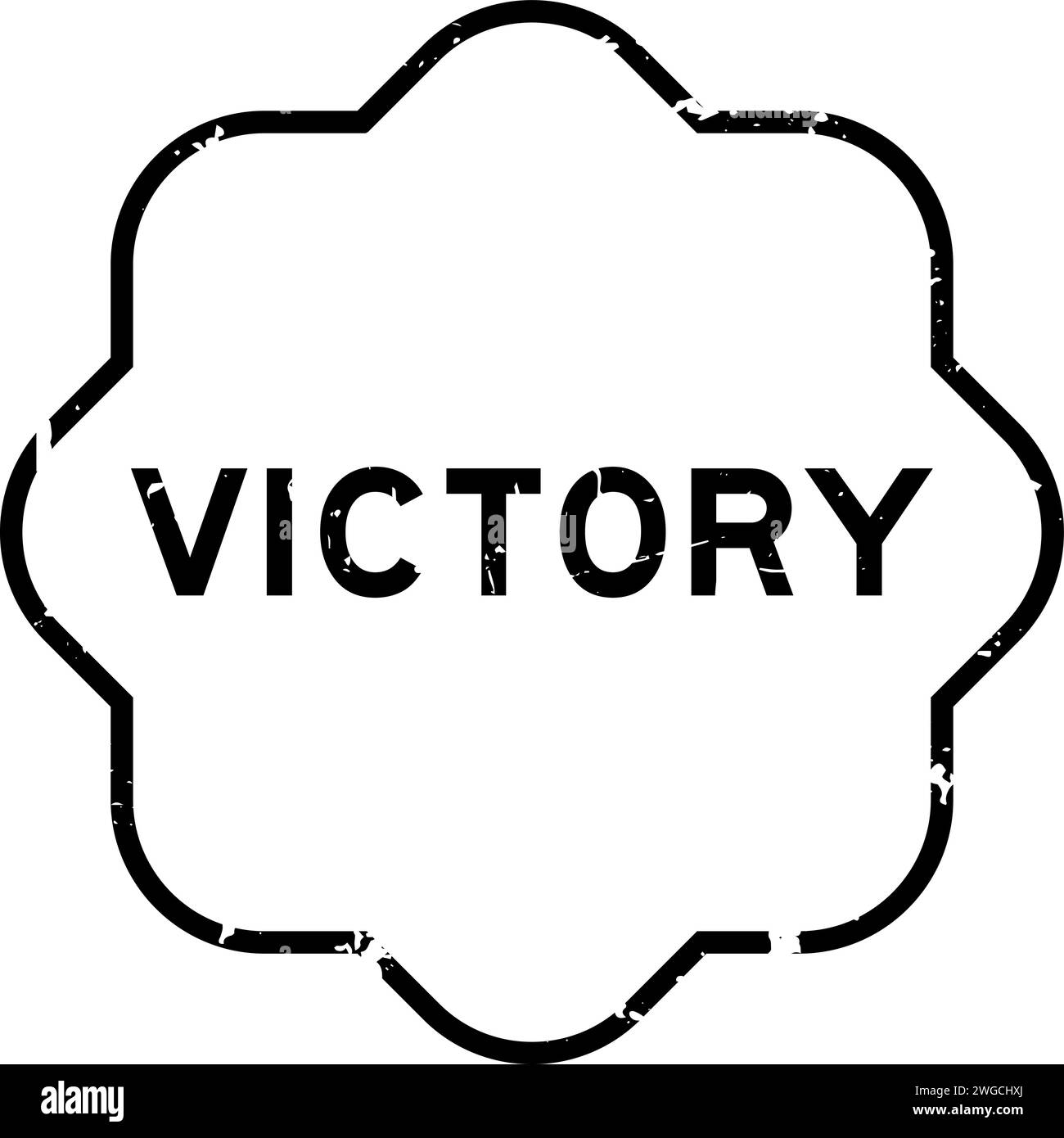 Grunge black victory word rubber seal stamp on white background Stock ...