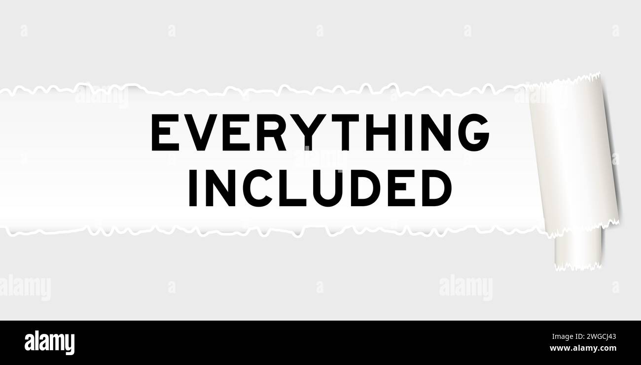Ripped gray paper background that have word everything included under torn part Stock Vector ...