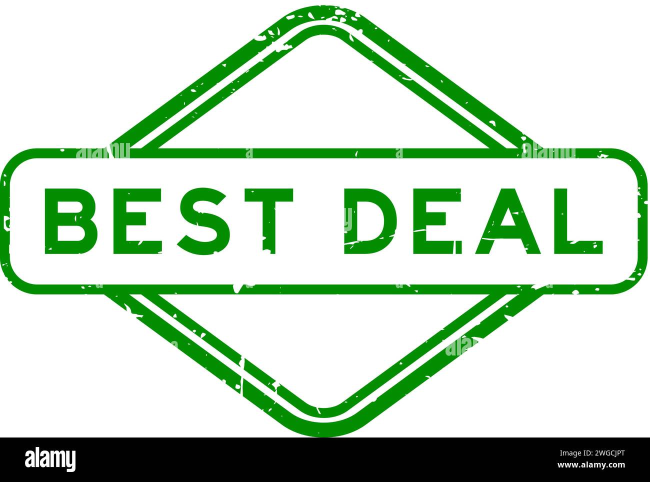 Grunge green best deal word rubber seal stamp on white background Stock ...