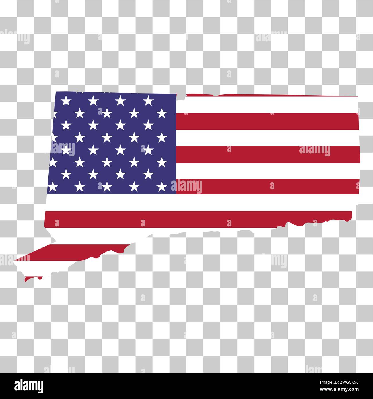 Connecticut map shape, united states of america. Flat concept icon ...