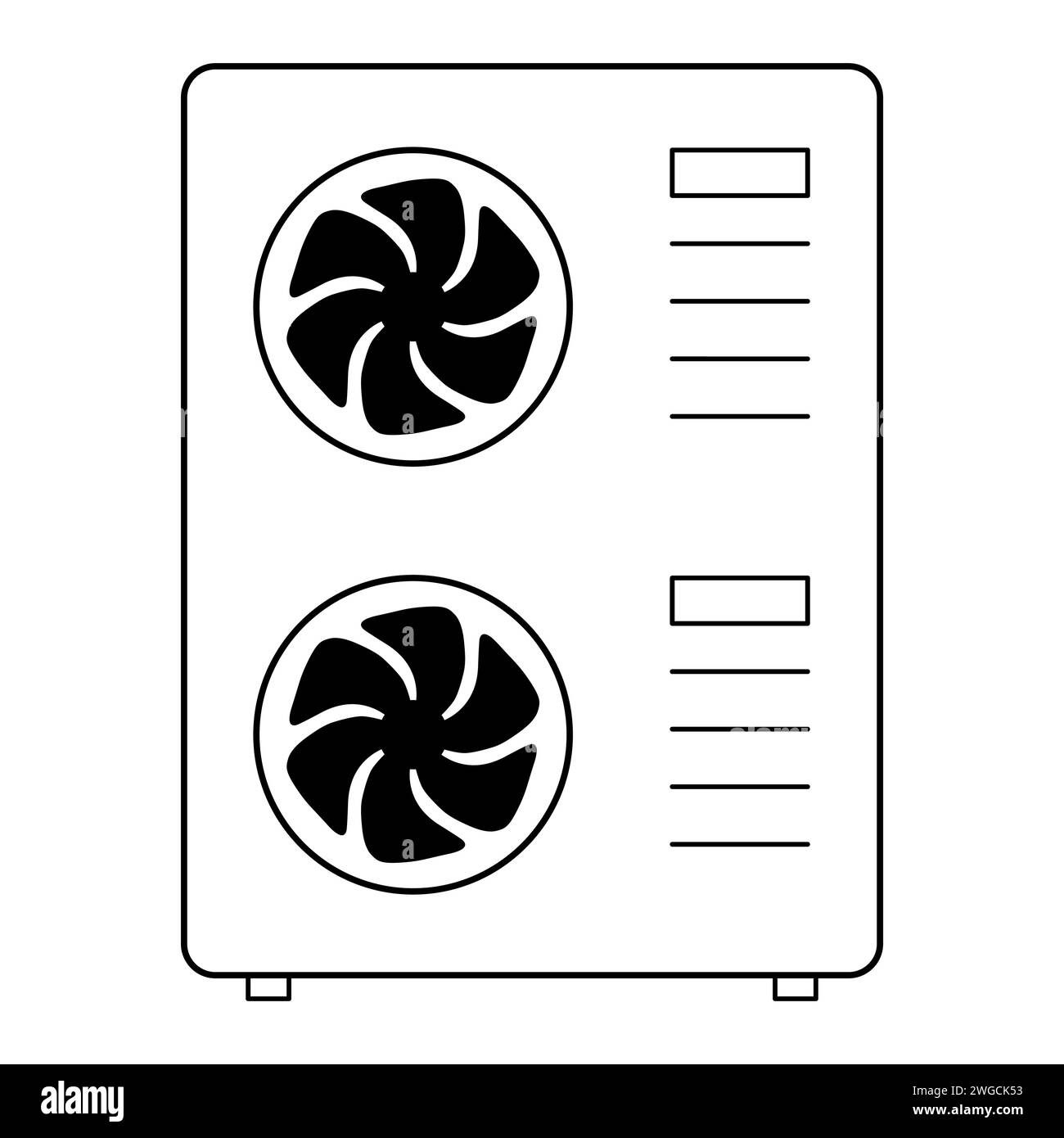 Heat pump air source icon, cooling electric system machine, cool web ...