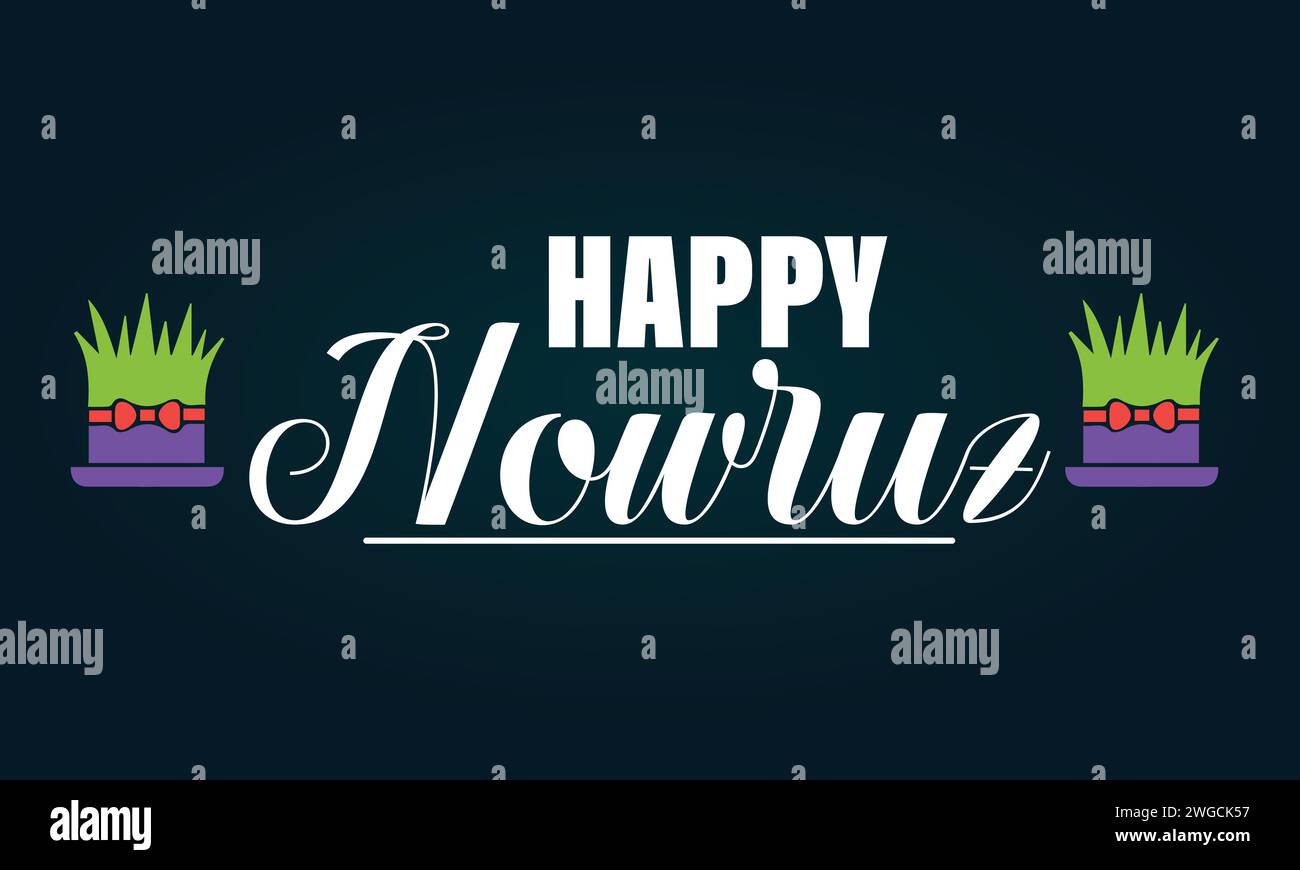 Happy Nowruz Amazing Text Illustration Design Stock Vector Image And Art Alamy