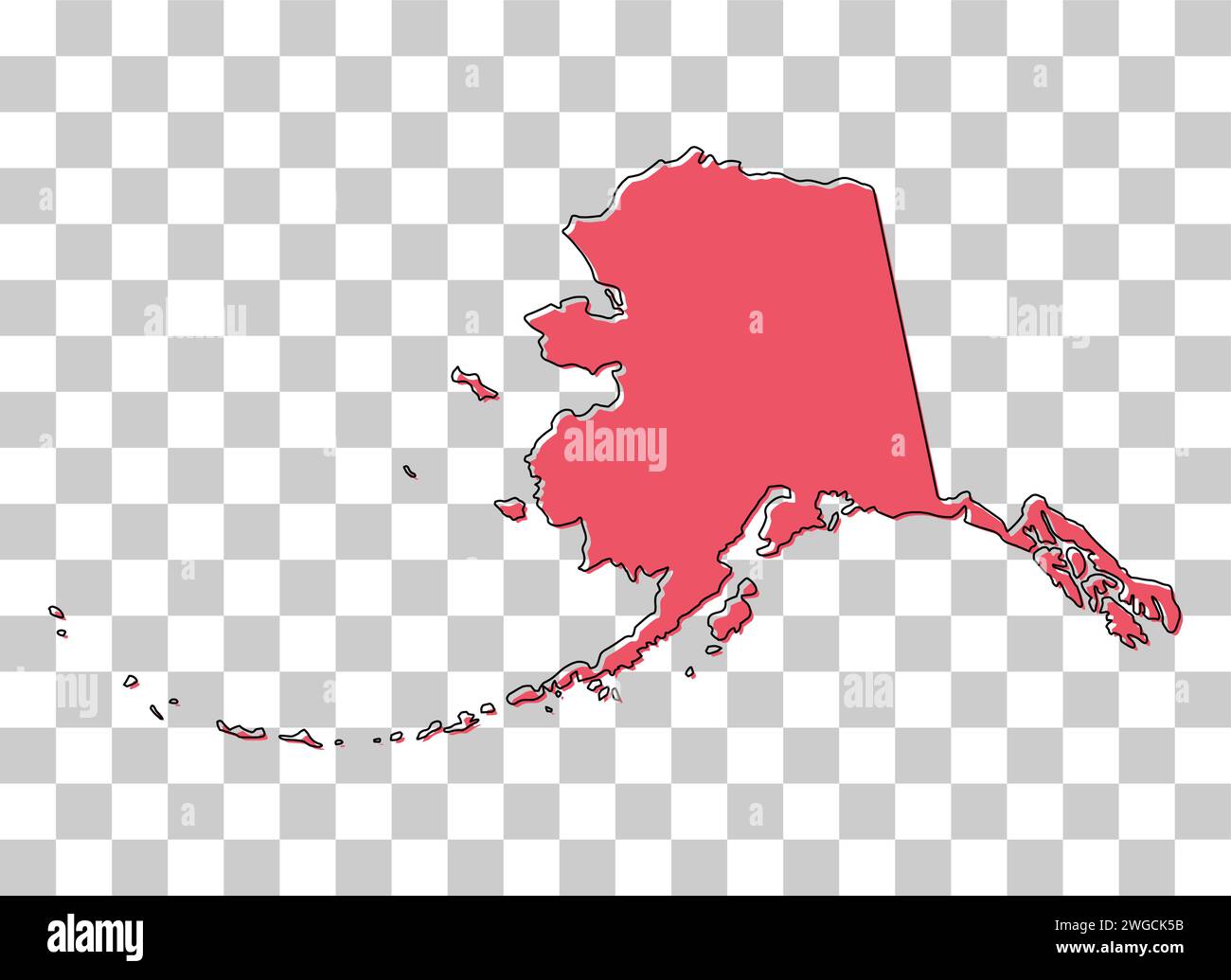 Alaska map shape, united states of america. Flat concept icon symbol ...