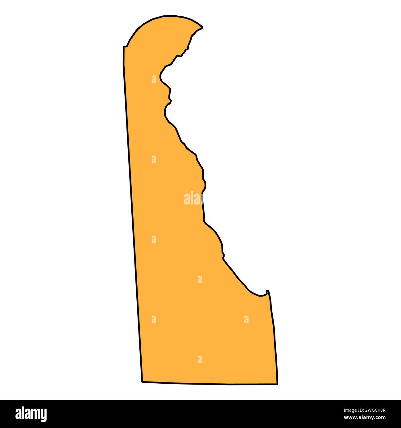 Delaware map shape, united states of america. Flat concept icon symbol ...