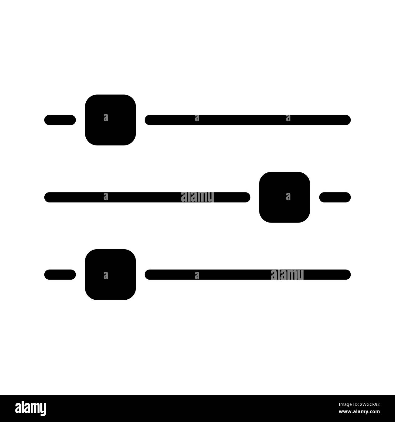 Volume mixer control icon, filter sound symbol button, switch sign ...