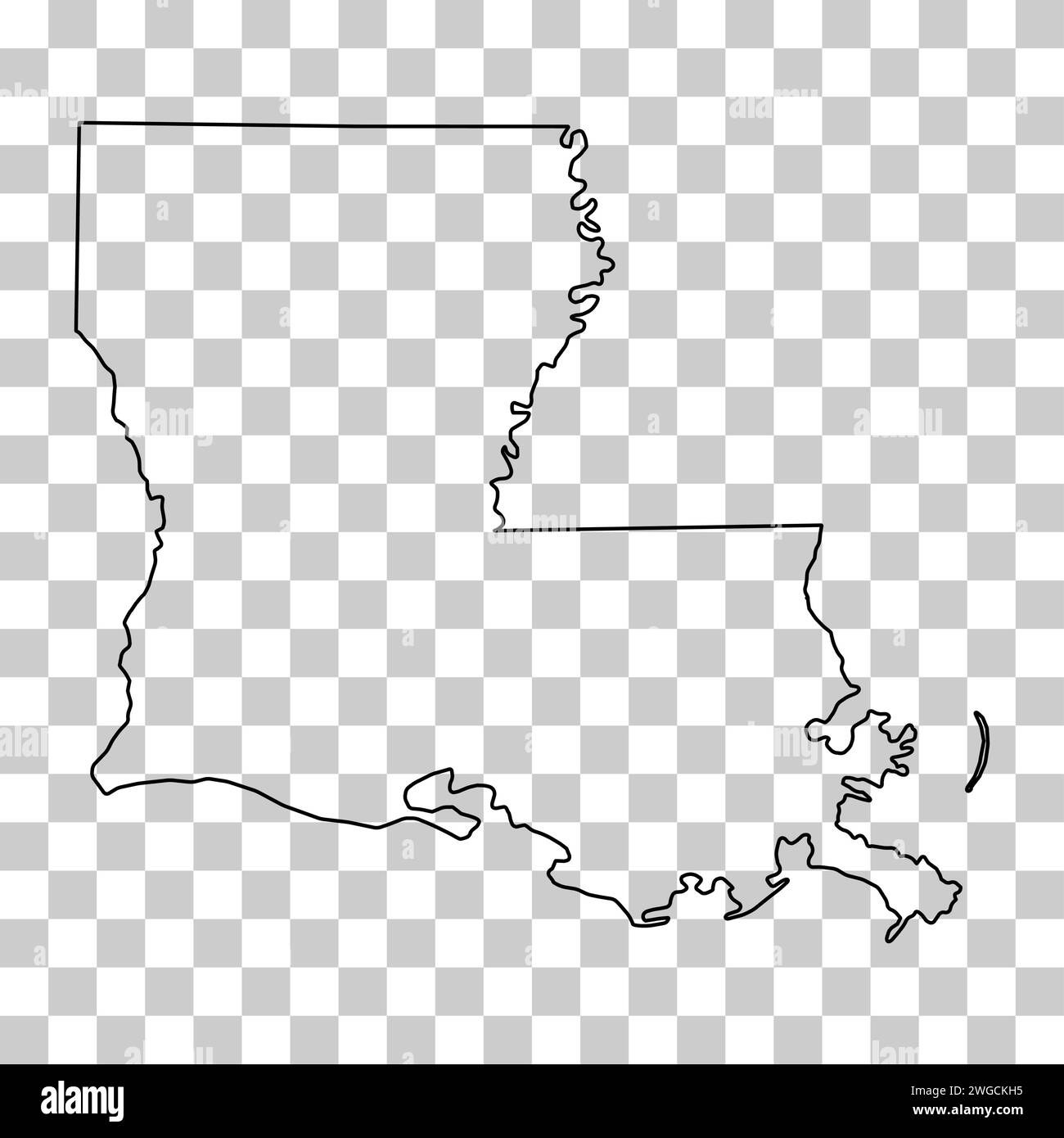 Louisiana map shape, united states of america. Flat concept icon symbol ...
