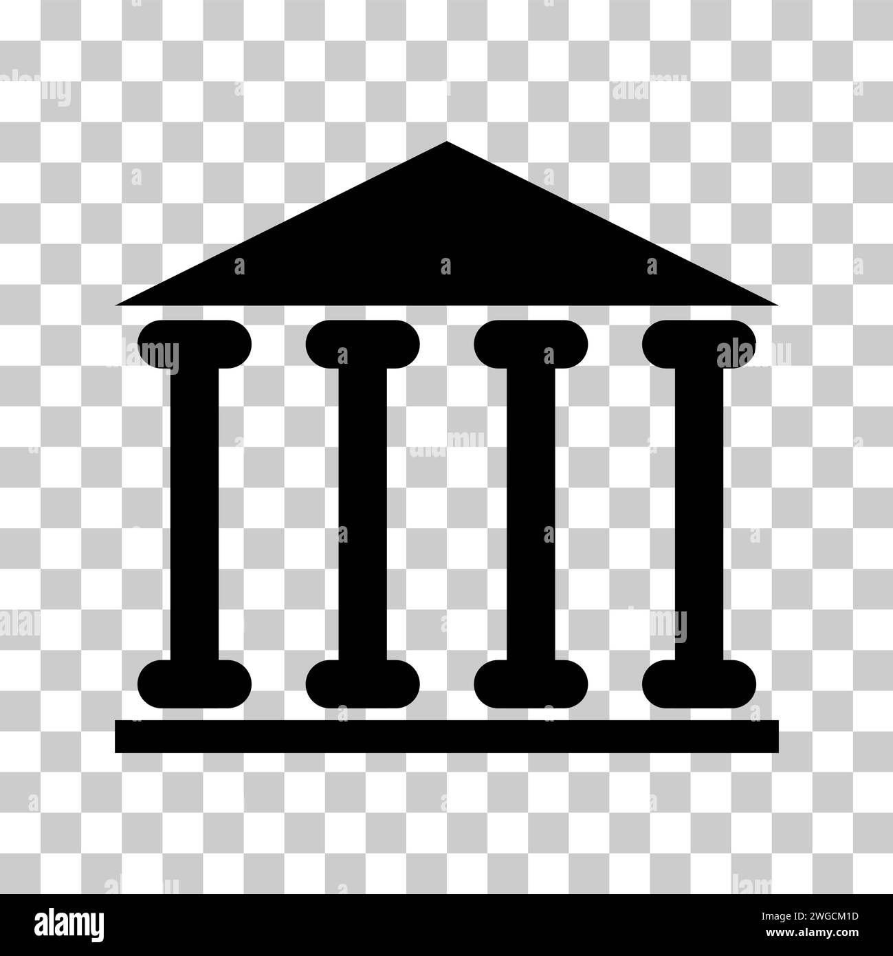 Building university architecture icon, museum roman symbol, flat design ...