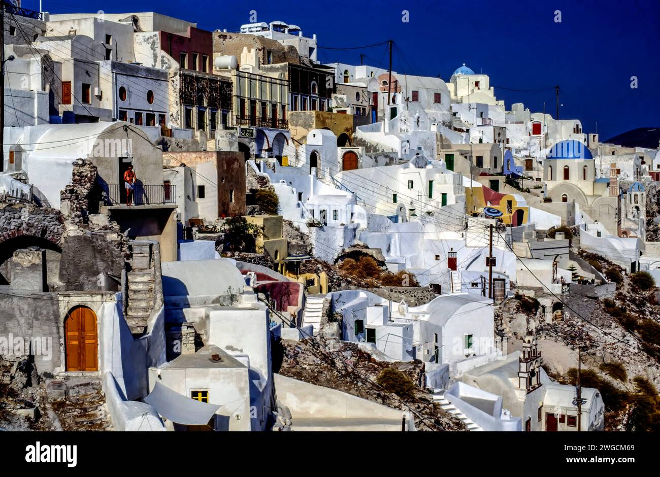 Cityscape of Oia, Santorini , southern Aegean Sea, Cyclades, Greece ...
