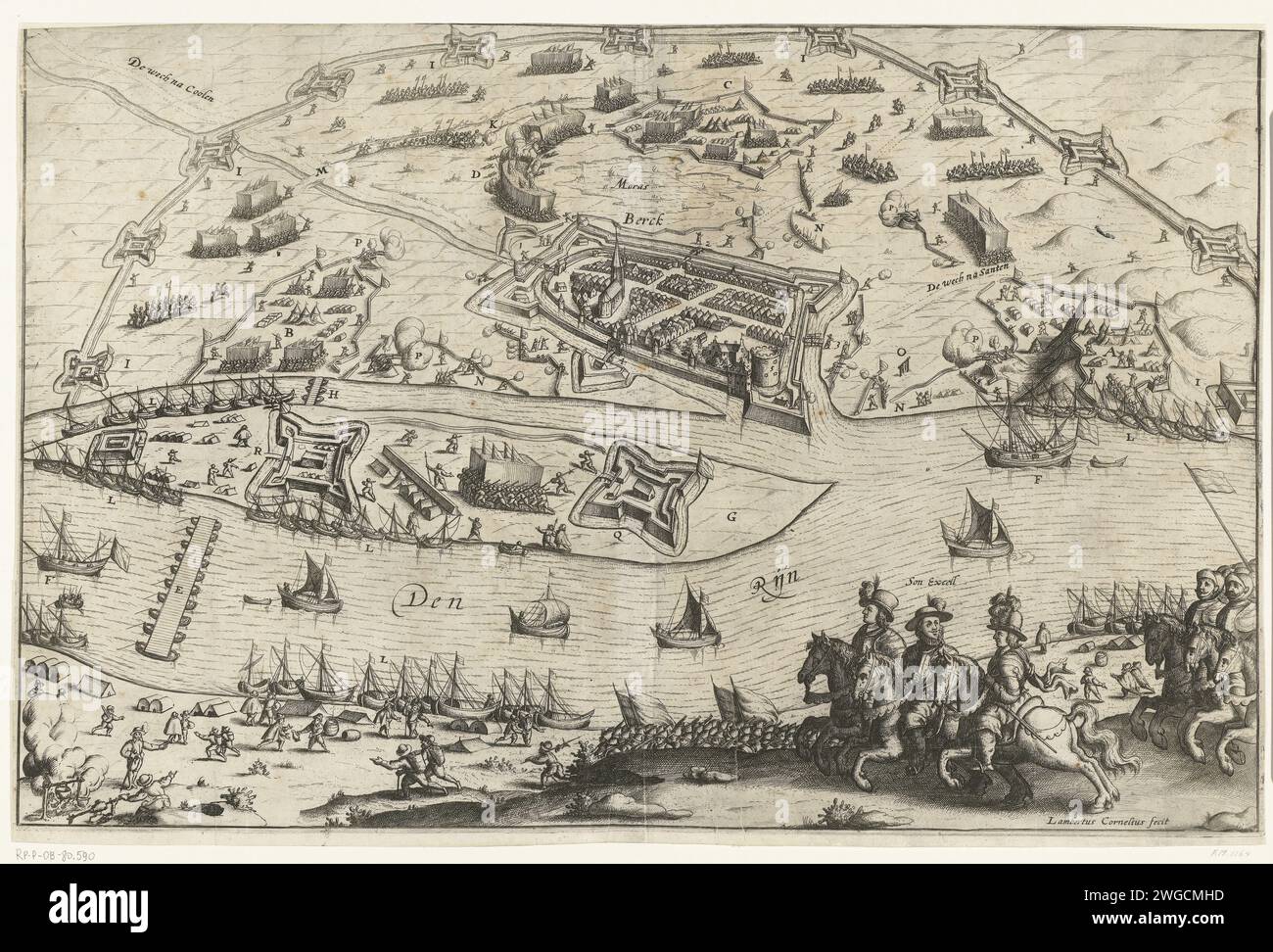 The last siege of Rheinberg by Maurits, 1601, 1601 - 1602 print Siege ...