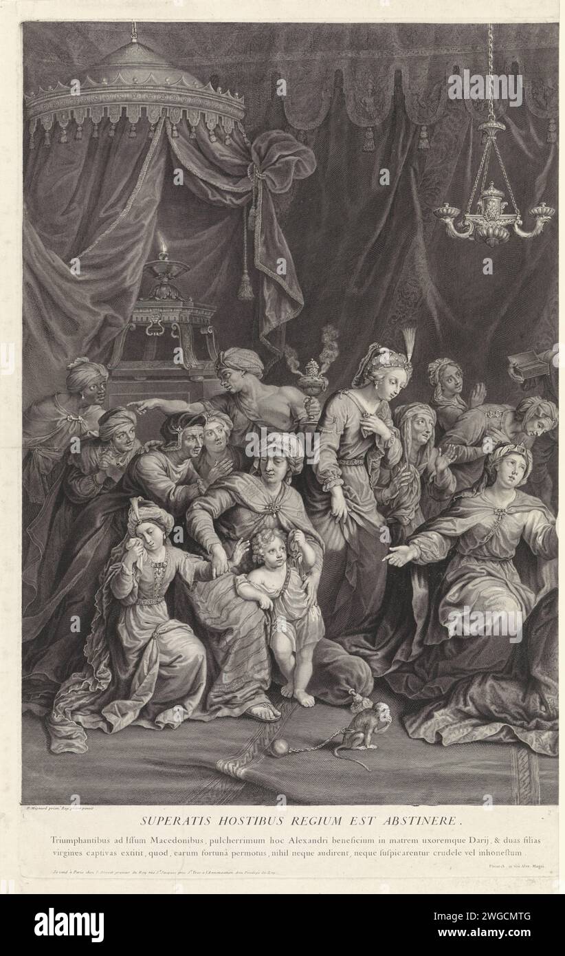 Alexander the Great with the Van Darius family, Gerard Edelinck, After ...