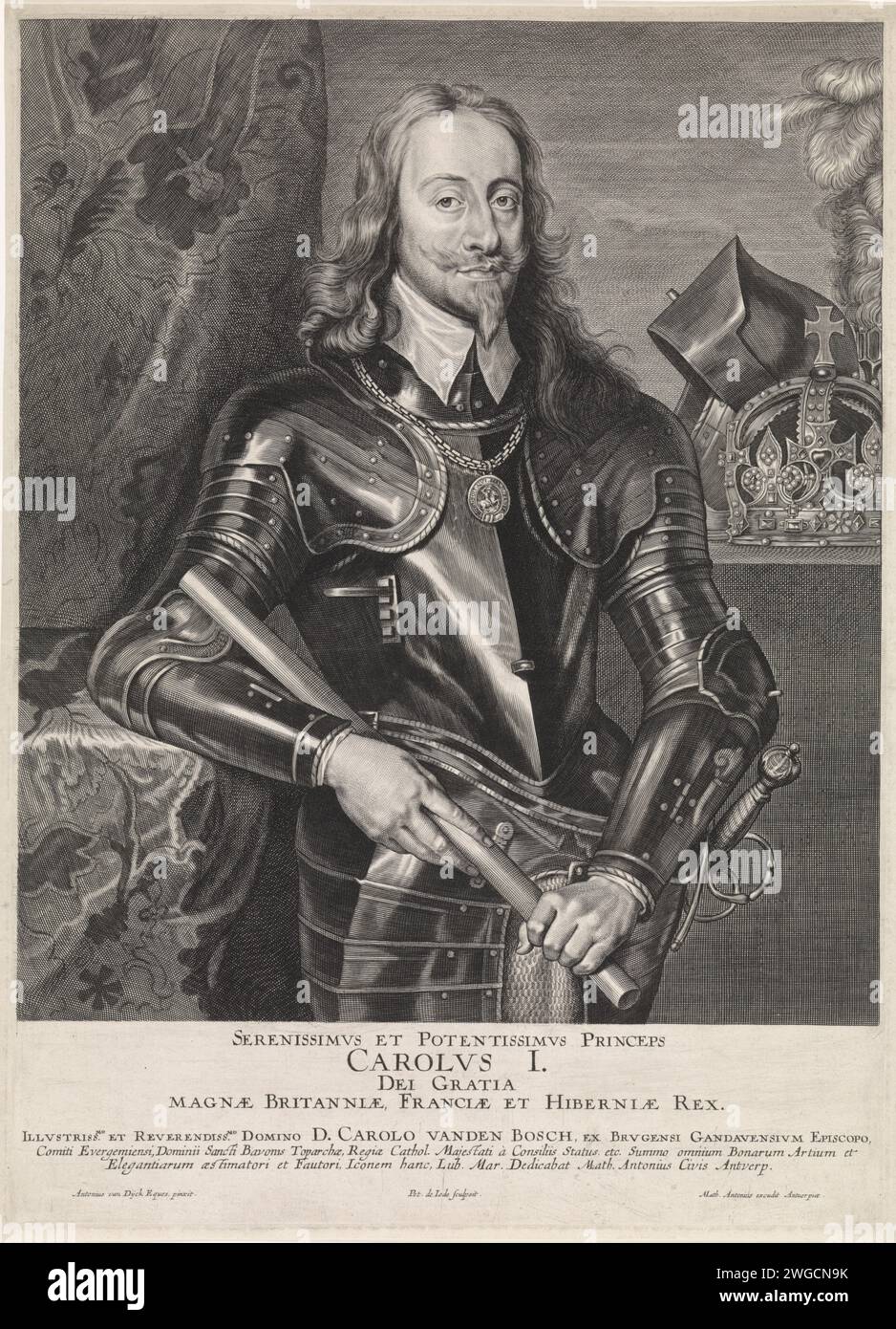 Portrait of Charles I, King of England, Pieter de Jode (II), After ...