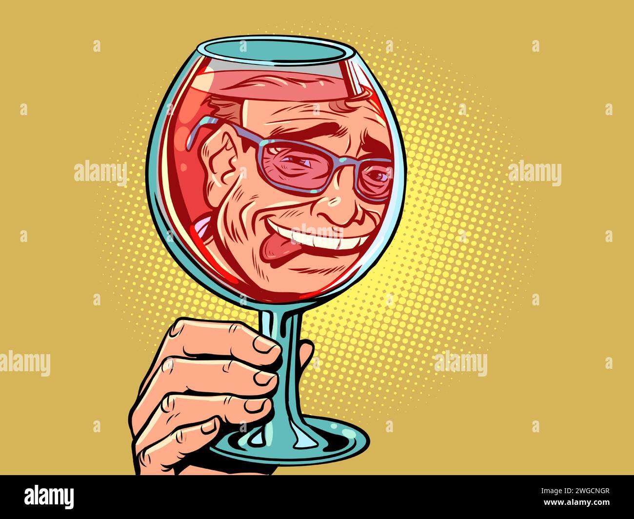 Alcohol addiction is a bad habit. Loss of reason due to foreign ...