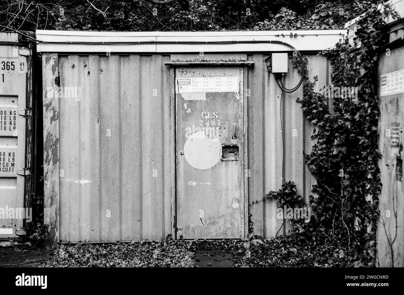 Shipping containers used for storage, Winchester, Hampshire, England ...