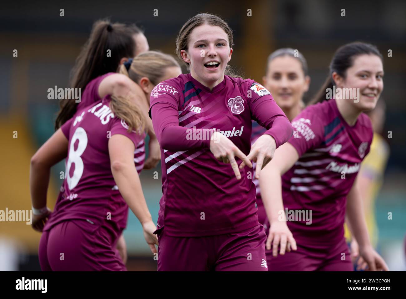 Barry, UK. 4th February 2024. . Mikayla Cook of Cardiff City Women ...