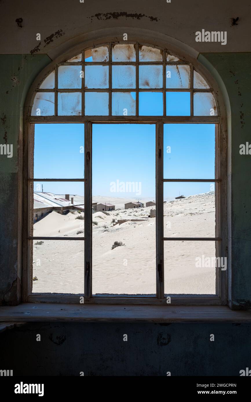 An antique window inside a derelict building Stock Photo - Alamy