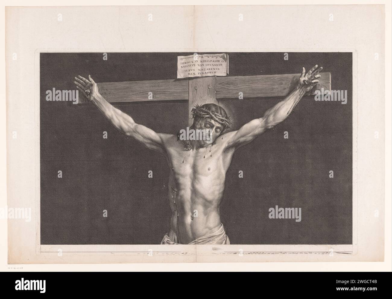 Crucifixion of Christ (Upper), Anonymous, 1600 - 1699 print France paper engraving the ...