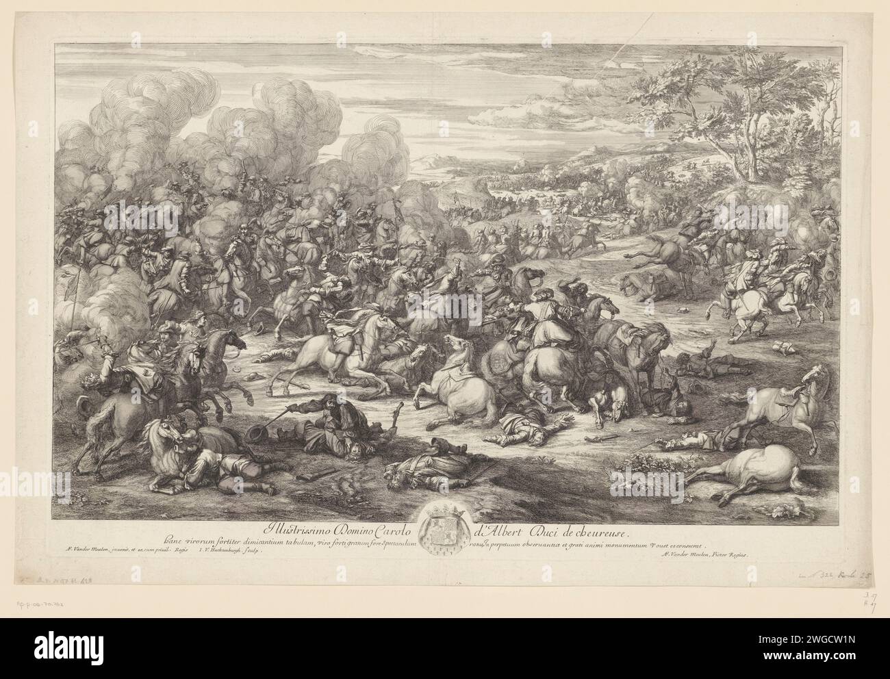 Cavalry fight dedicated to the Duke of Chevuse, Jan van Huchtenburg ...