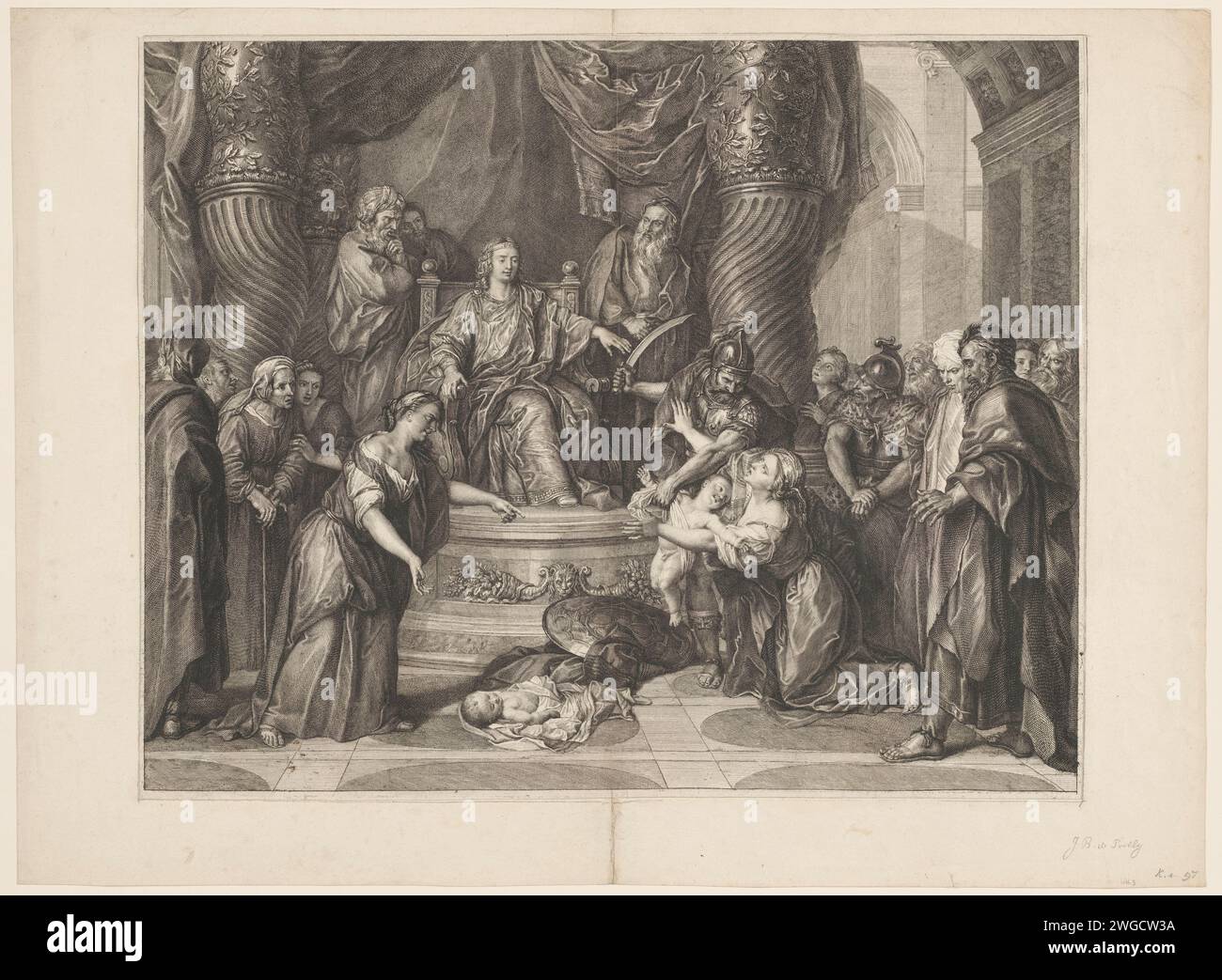 Jean Baptiste de Poilly, after Antoine Coypel, 1679 - 1728 print paper ...