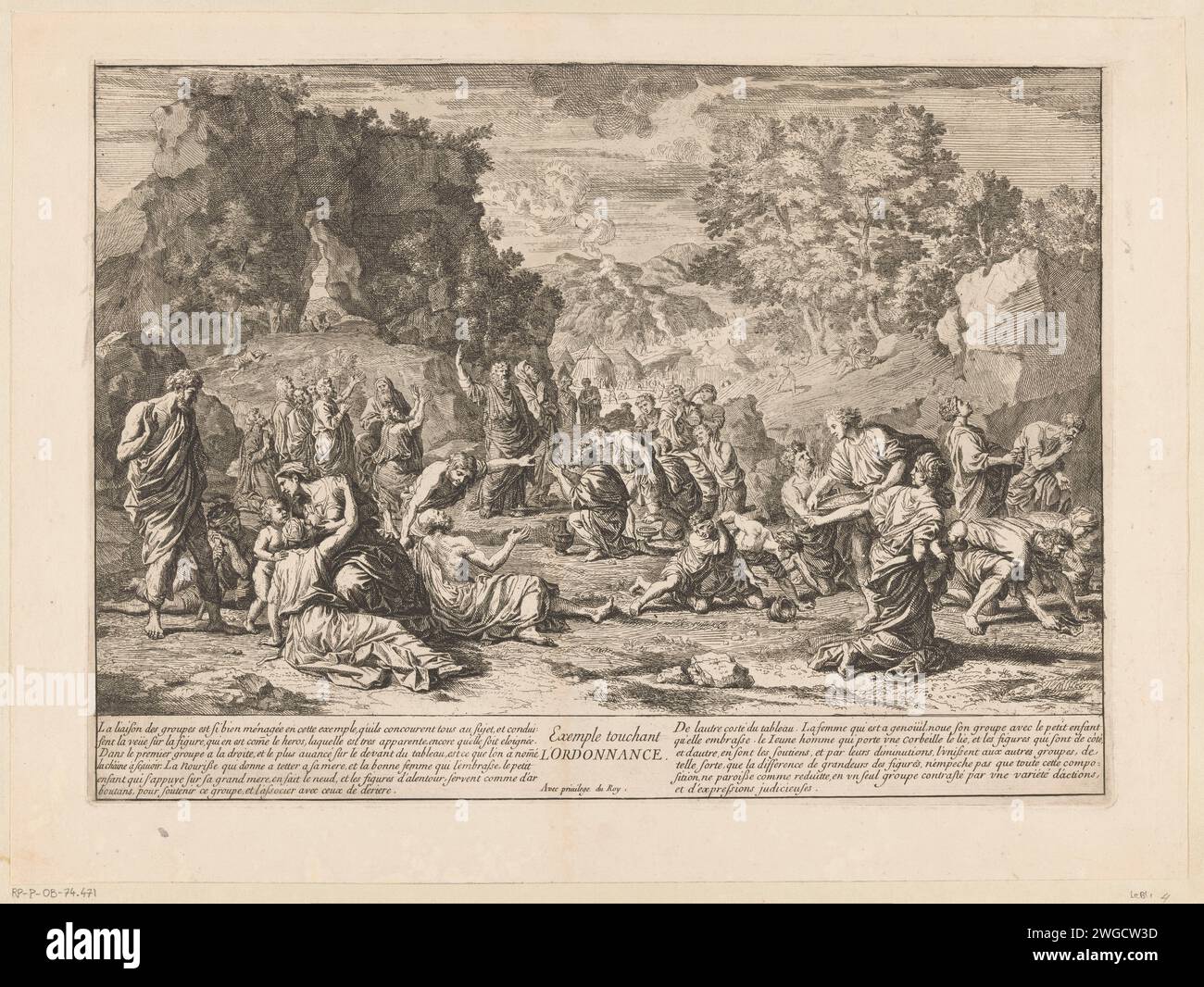 Collecting the Manna in the desert, Henri Testelin, After Nicolas ...