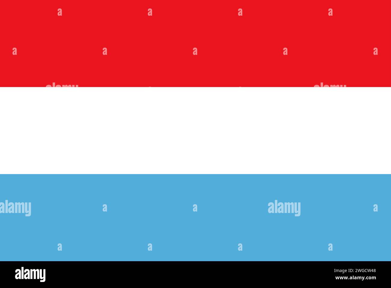 The national flag of Luxemburg with the correct official colours which ...