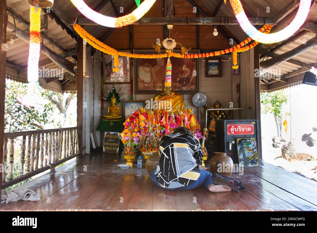 Venerable Luang Pu Hin buddhist arhat or buddhism monk arahant for thai ...