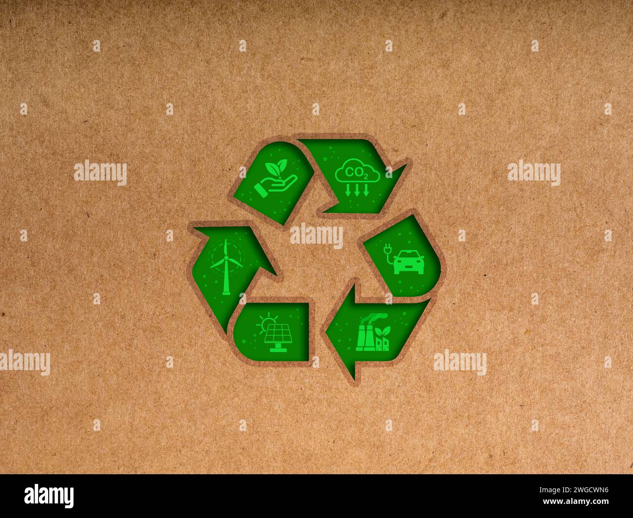 Recycle, reduce and reuse, save our earth, concepts. Big green recycle ...