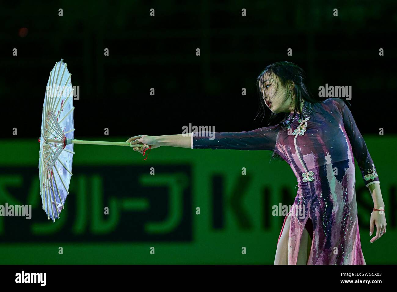 Yi ZHU (CHN), during Exhibition Gala, at the ISU Four Continents Figure Skating Championships ...