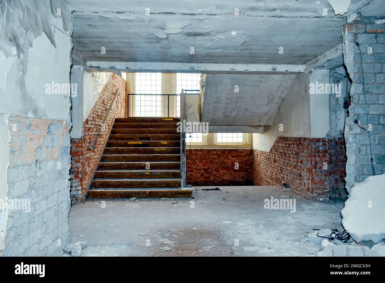 Lost place, Old buildings of a former army barracks are demolished ...