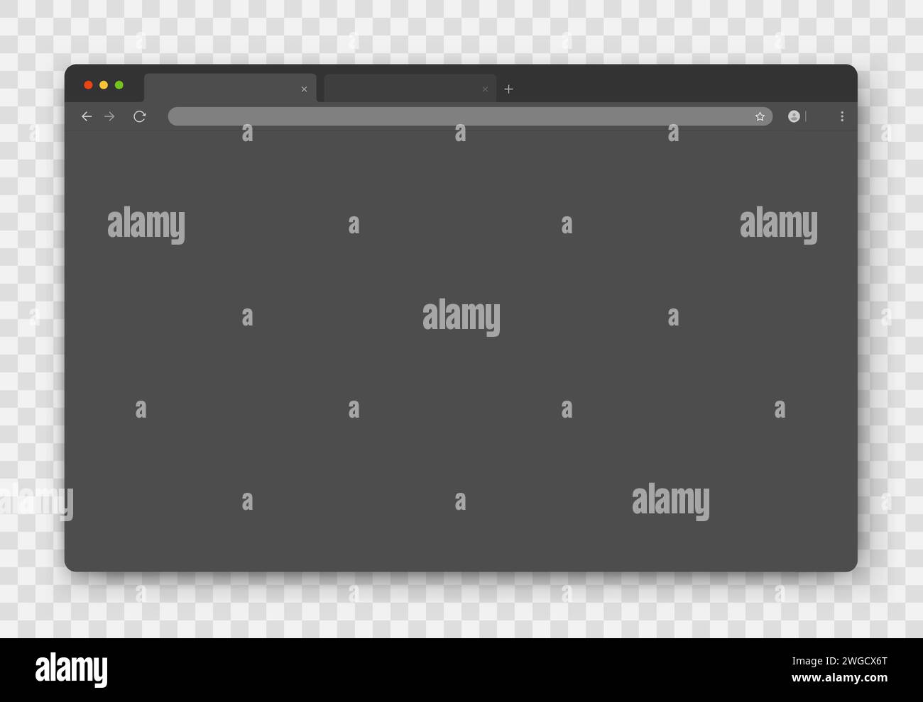 An empty gray browser window on a transparent background Stock Vector Image & Art - Alamy