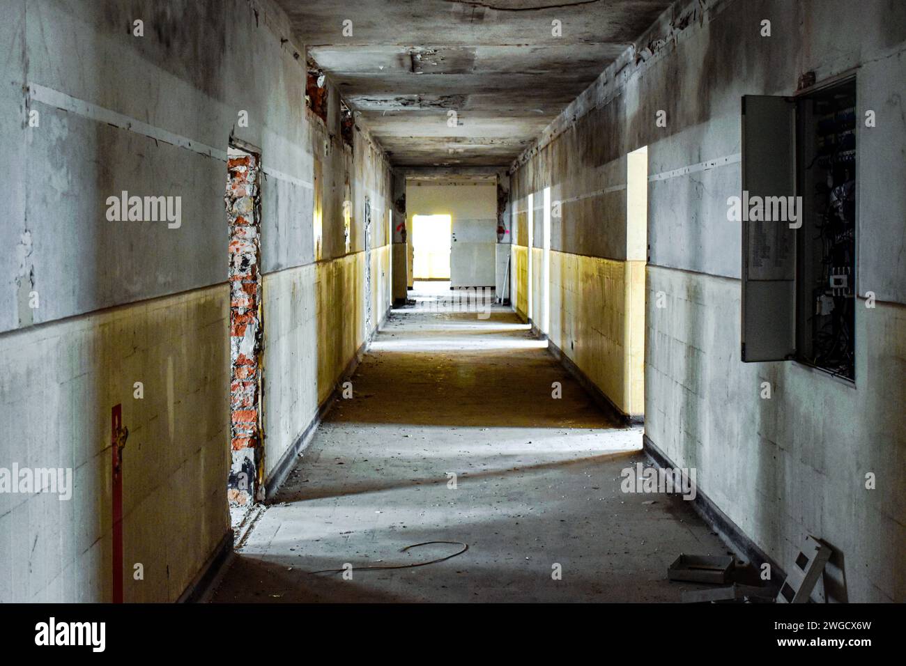 Lost place, Old buildings of a former army barracks are demolished ...