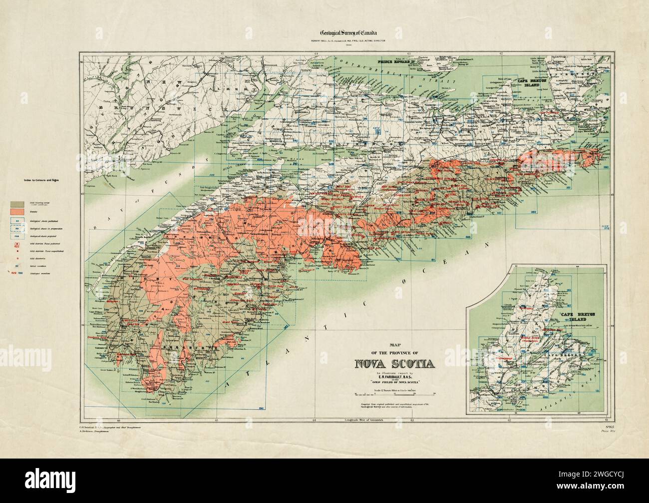 Nova scotia archives map hi-res stock photography and images - Alamy
