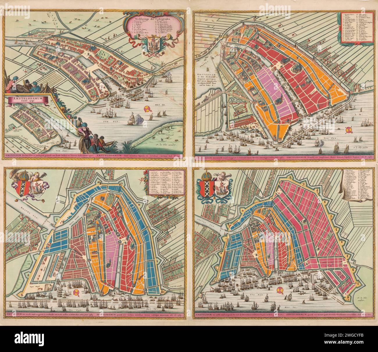 Vintage amsterdam maps hi-res stock photography and images - Alamy