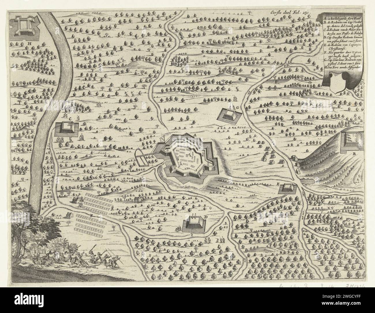 Siege and conquest of the Fort Real in Brazil by Colonel Artichewsky ...