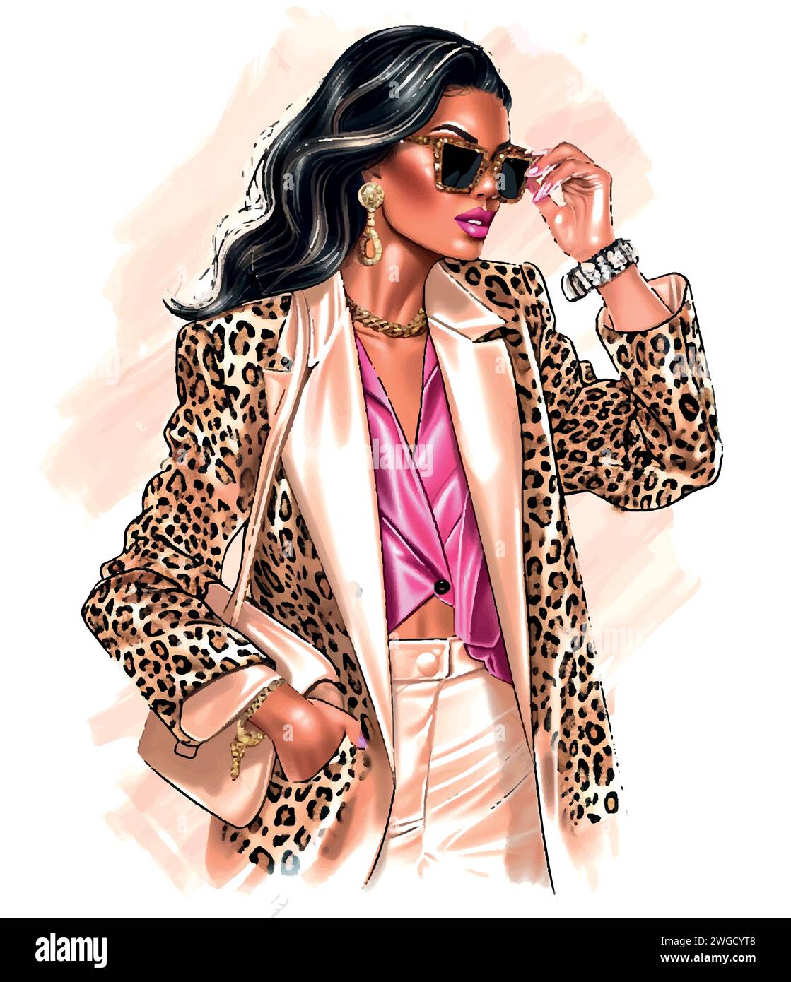 Leopard street art Stock Vector Images - Alamy